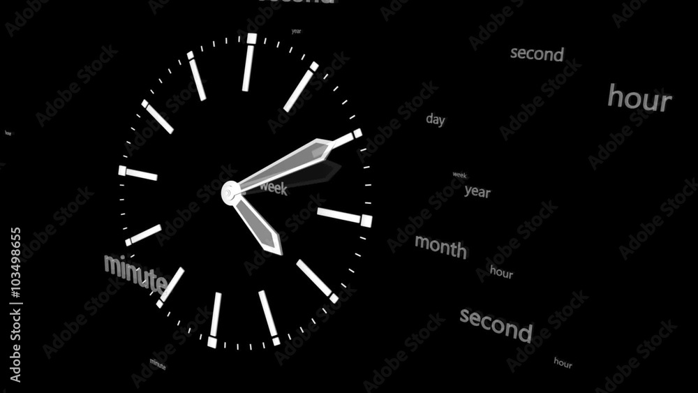 animation analog clock time passes, animation analog clock 素材庫影片 ...