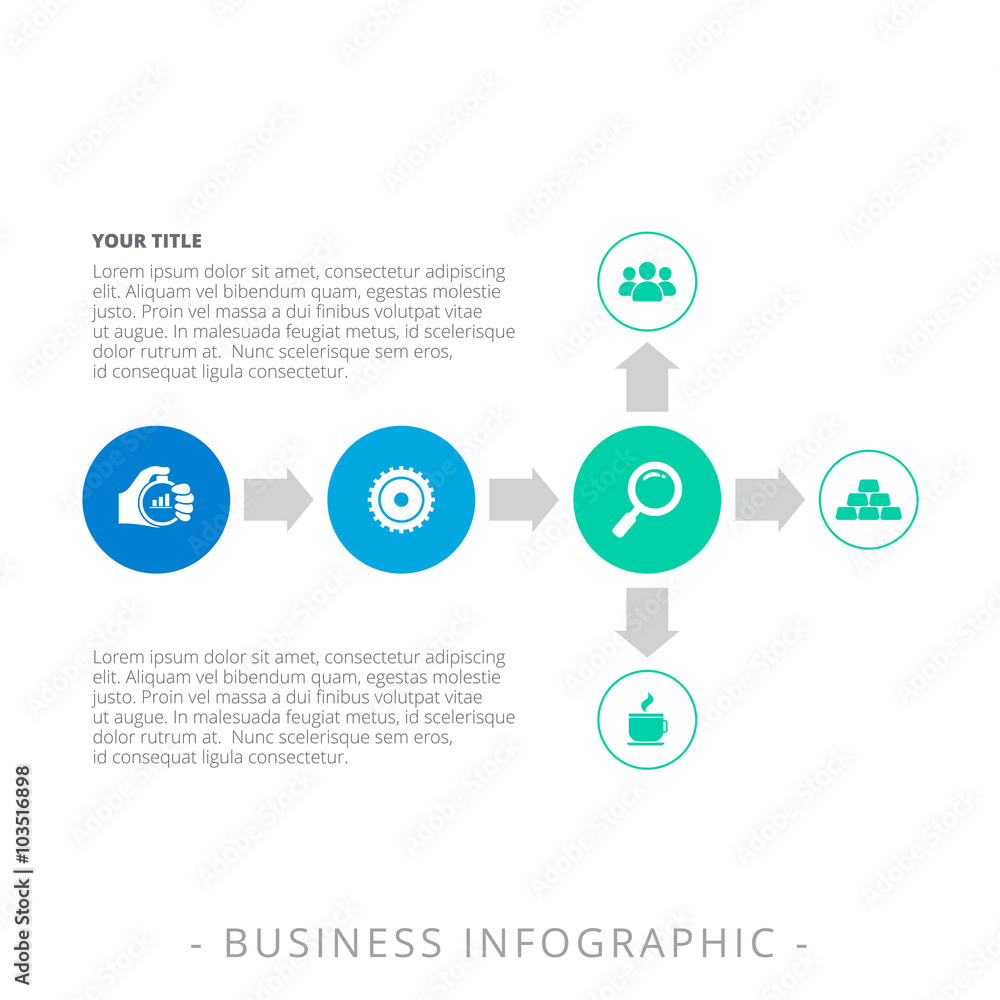 Flow Chart Infographic Template vector de Stock | Adobe Stock