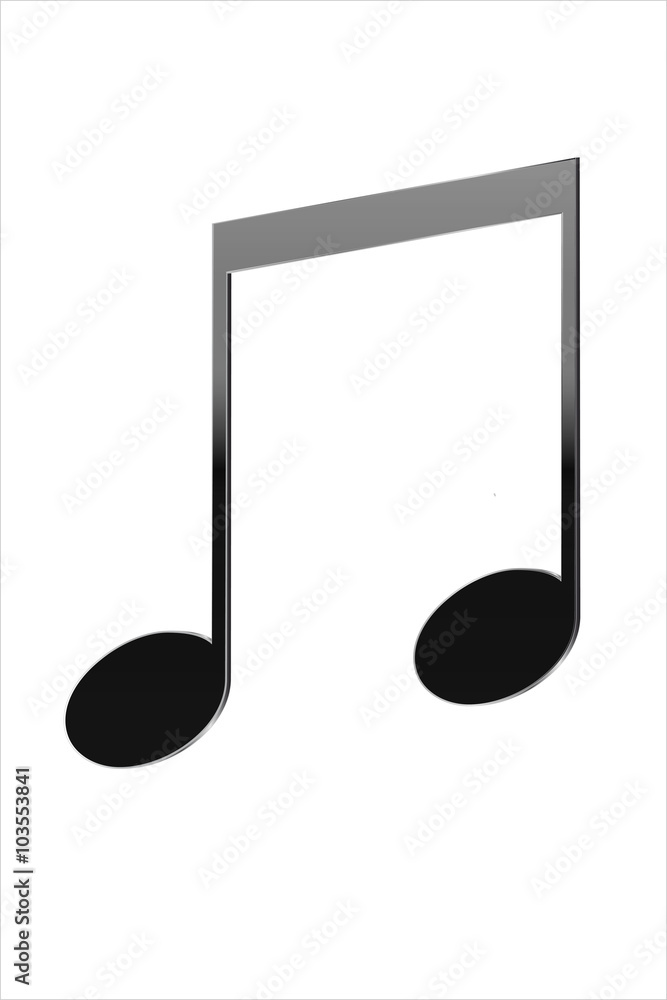 Achtelnoten - 3D Stock-Illustration | Adobe Stock