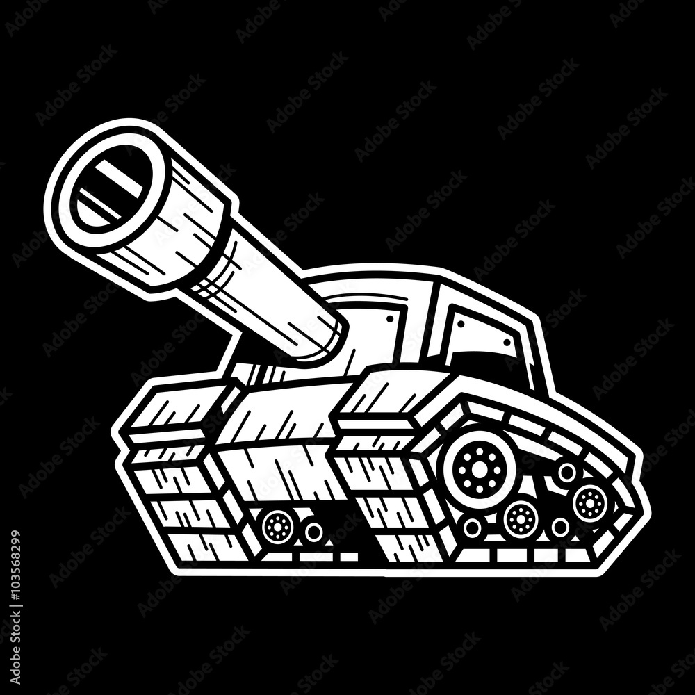 Cartoon Army Tank Stock Vector | Adobe Stock