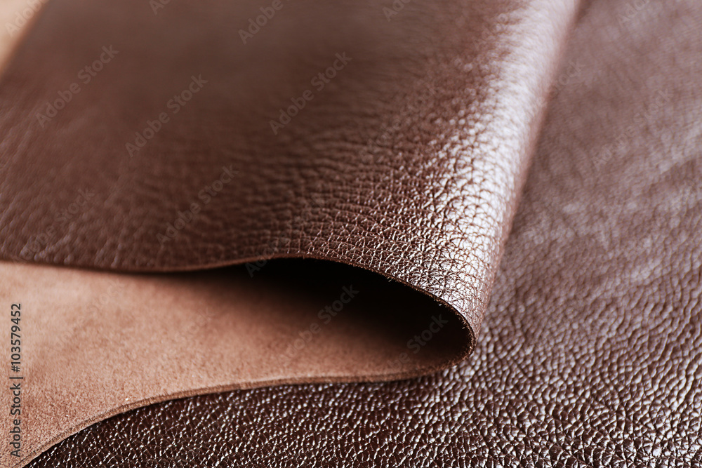 Brown leather front and wrong side texture background Stock Photo ...