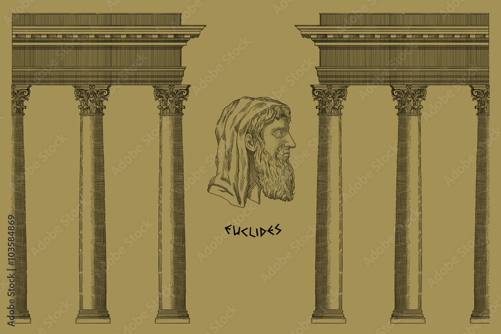 Ancient greek scientist, philosopher Euclides Stock Illustration ...
