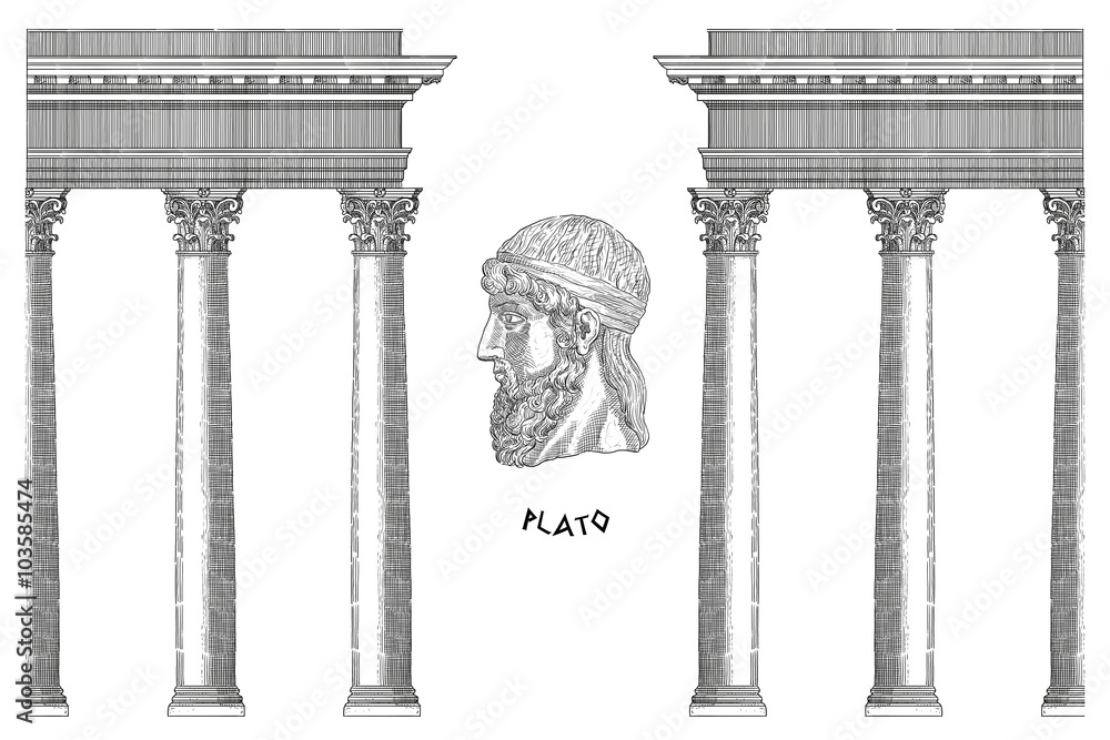 Ancient greek philosopher Plato Stock Illustration | Adobe Stock