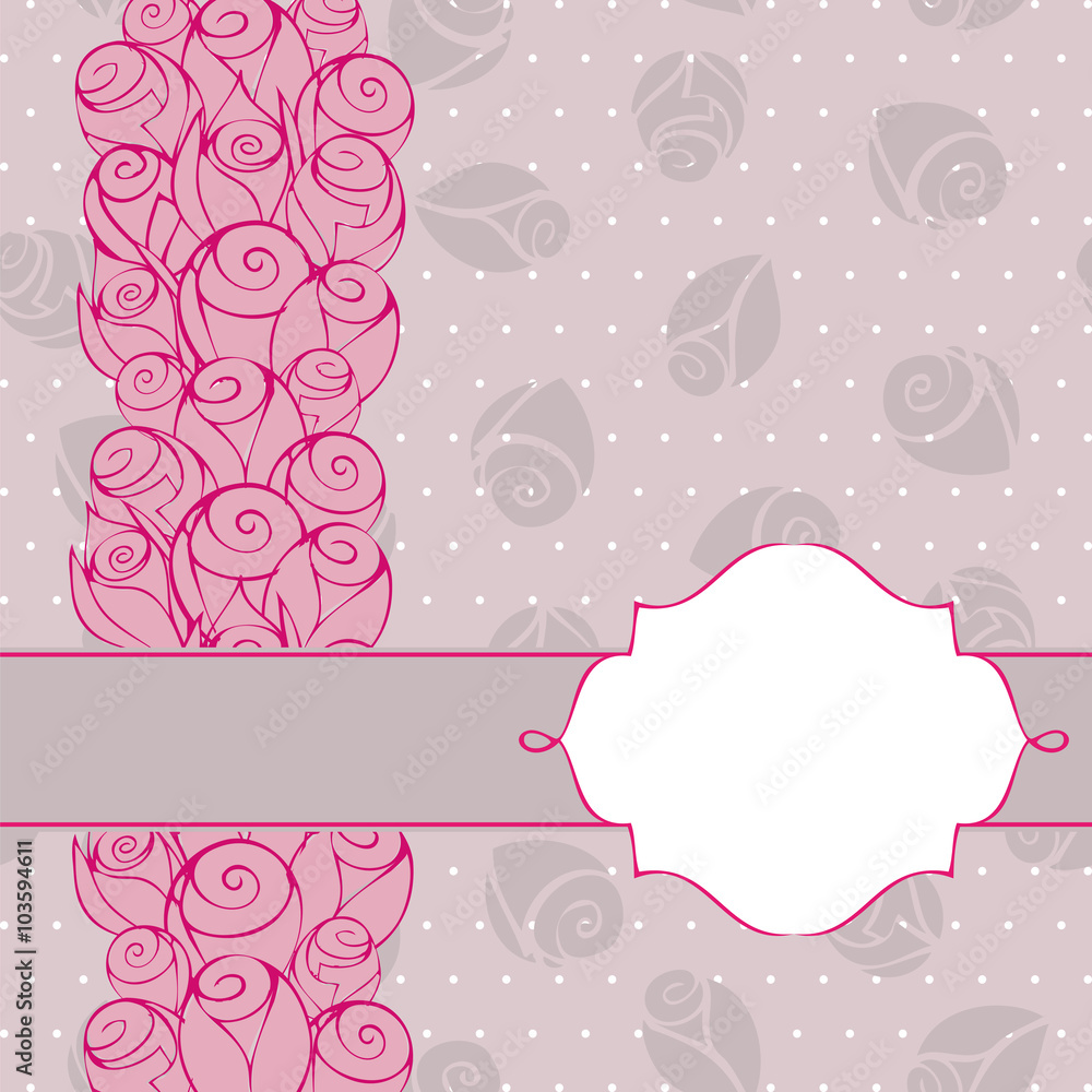Floral invitation background design Stock Vector | Adobe Stock