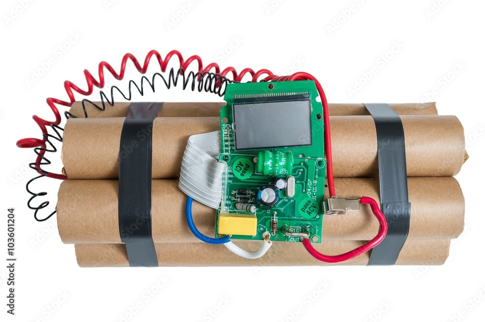 Dynamite bomb isolated on white background. Stock Photo | Adobe Stock