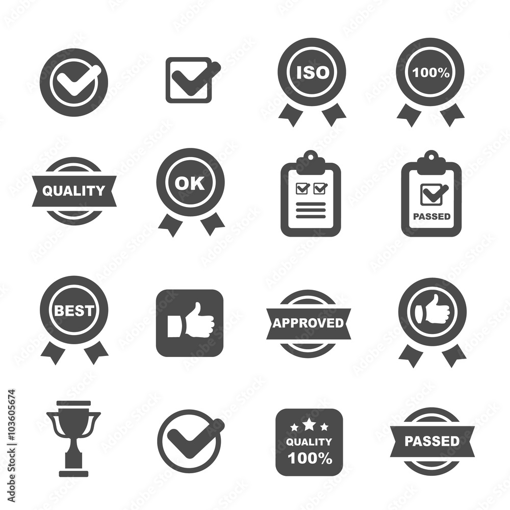 quality control icons set, vector symbols Stock Vector | Adobe Stock