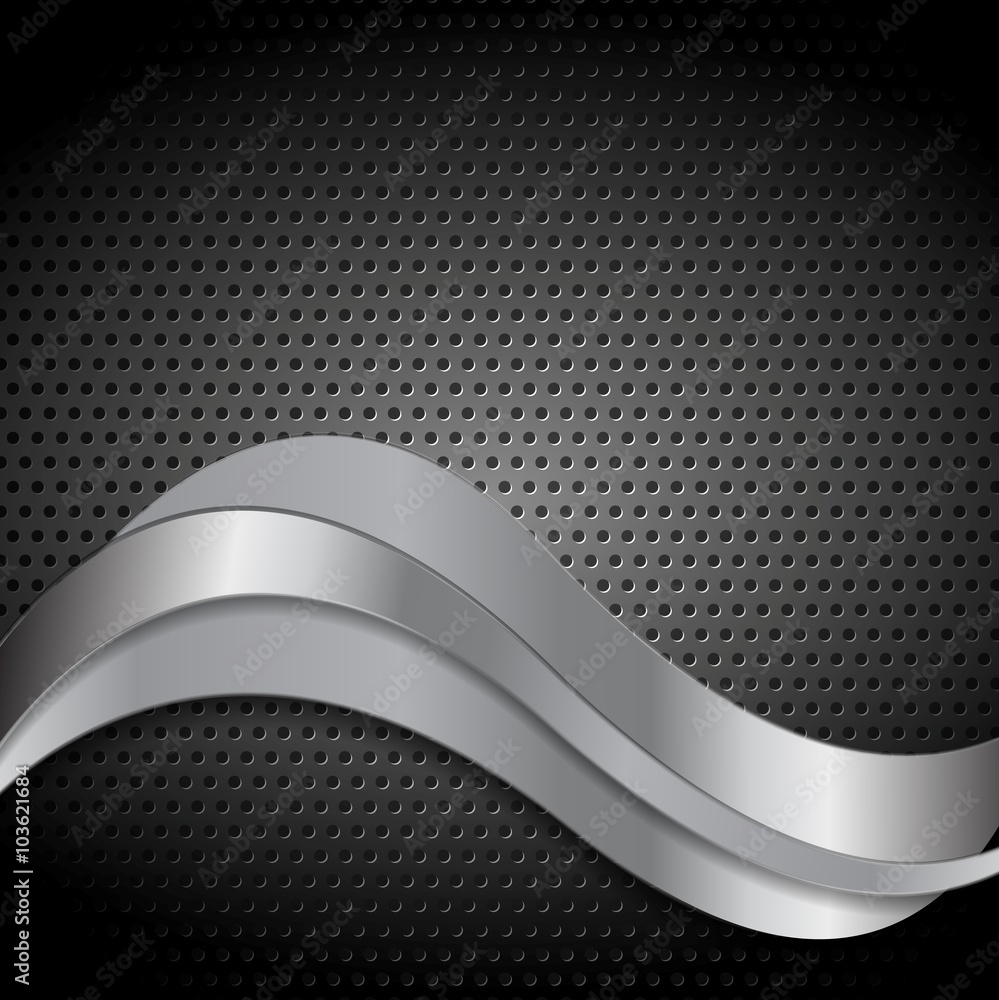Abstract perforated metal texture with silver waves Stock Vector ...