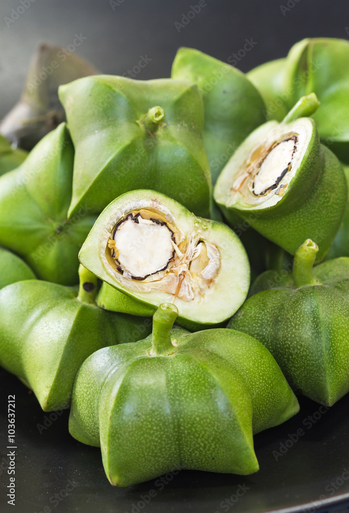Plukenetia volubilis, sacha inchi, sacha peanut, mountain peanut Stock ...