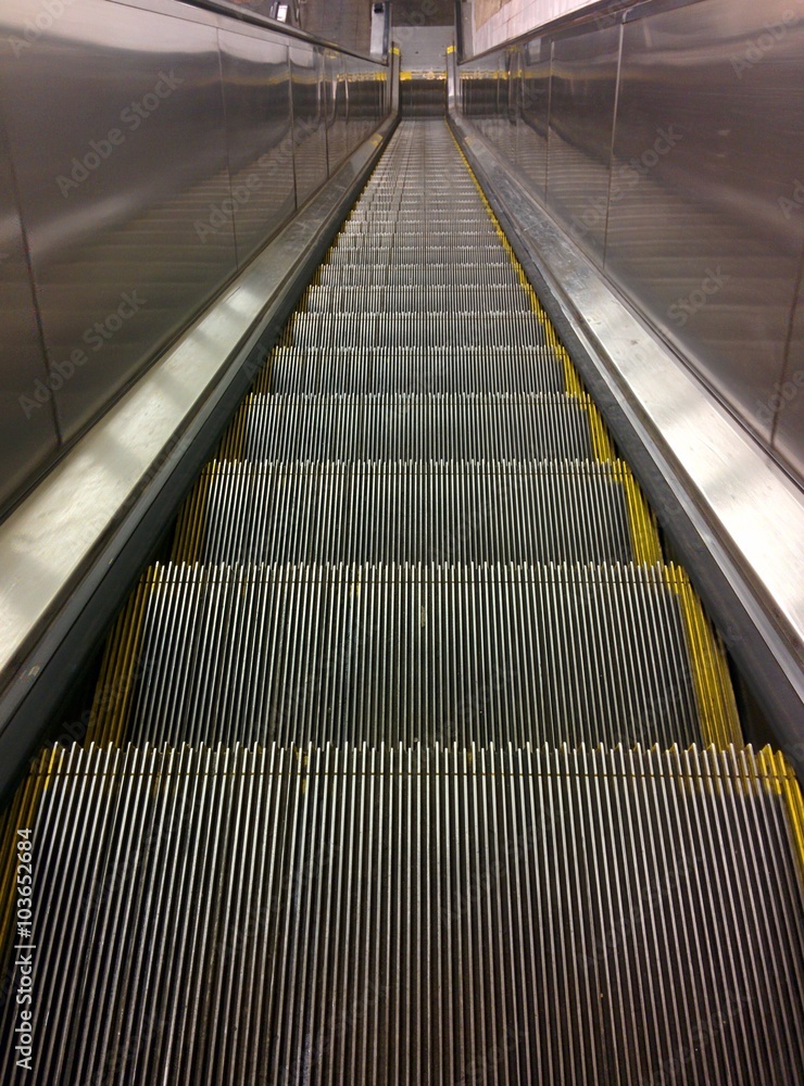 Escalator, top view down Stock Photo | Adobe Stock