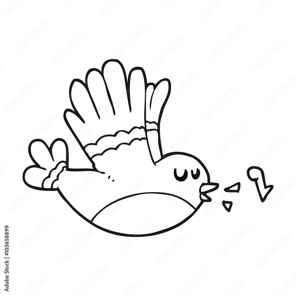 Cartoon Birds Black And White