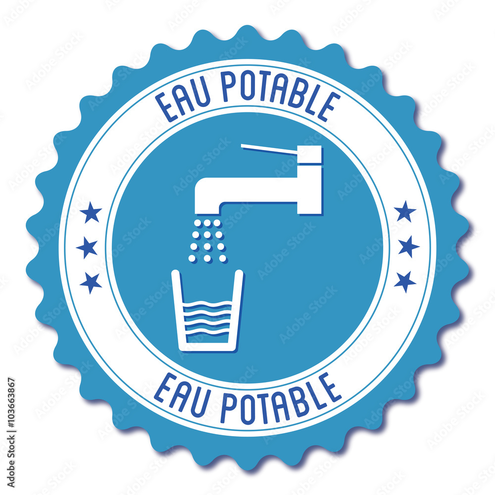 Logo eau potable. Stock Vector | Adobe Stock