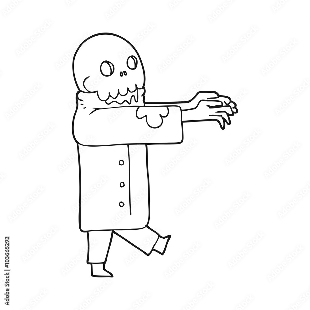 Zombie Clipart Black And White