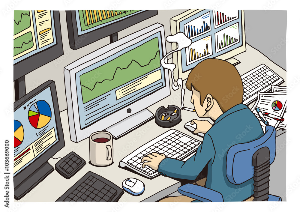 trader Stock Vector | Adobe Stock