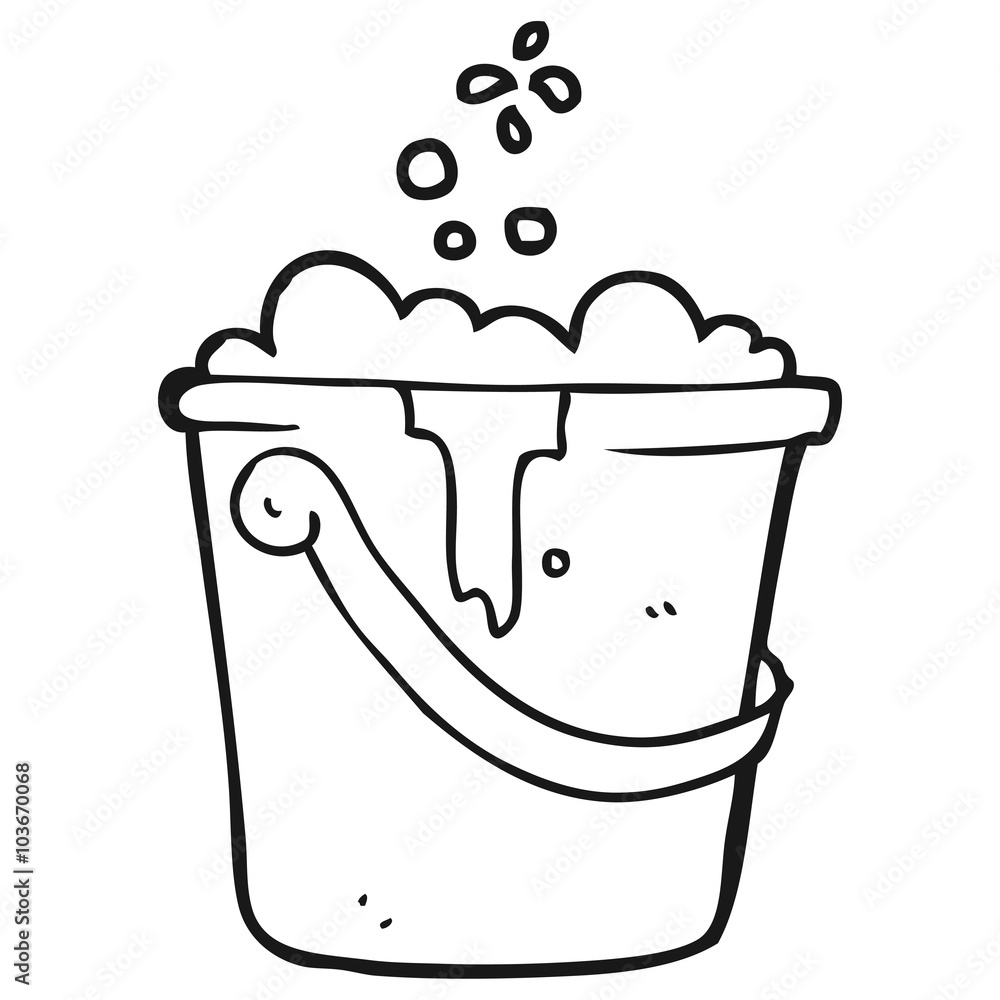 Bucket Clipart Black And White