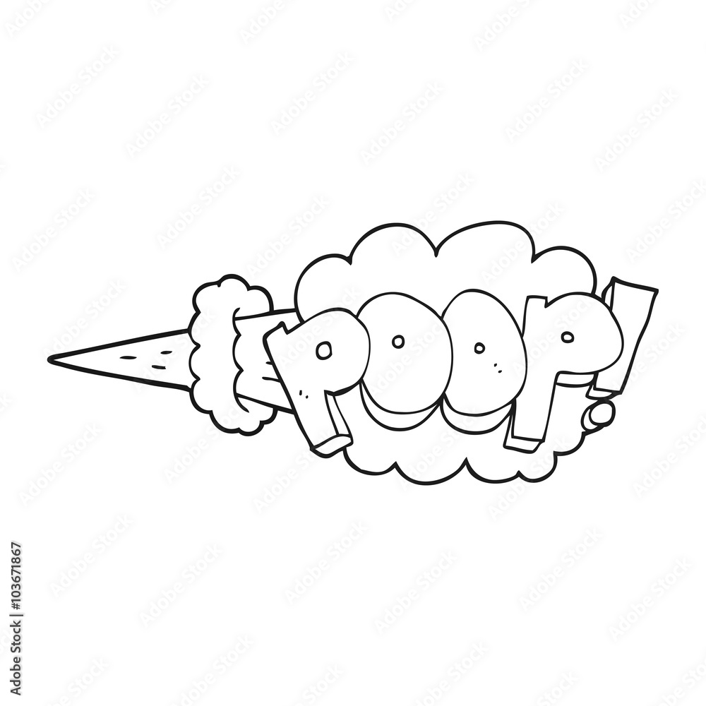 black and white cartoon poop explosion Stock Vector | Adobe Stock