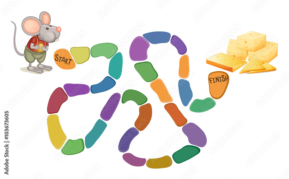 Game template with mouse and cheese background Stock Vector | Adobe Stock