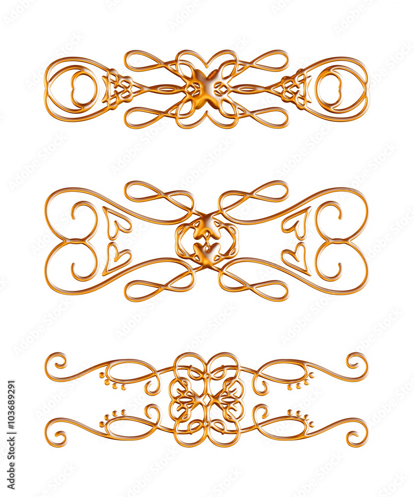 Abstract background with antique, luxury gold vintage frame, Victorian ...