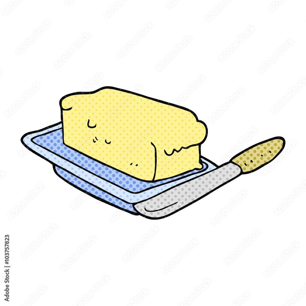 cartoon butter Stock Vector | Adobe Stock