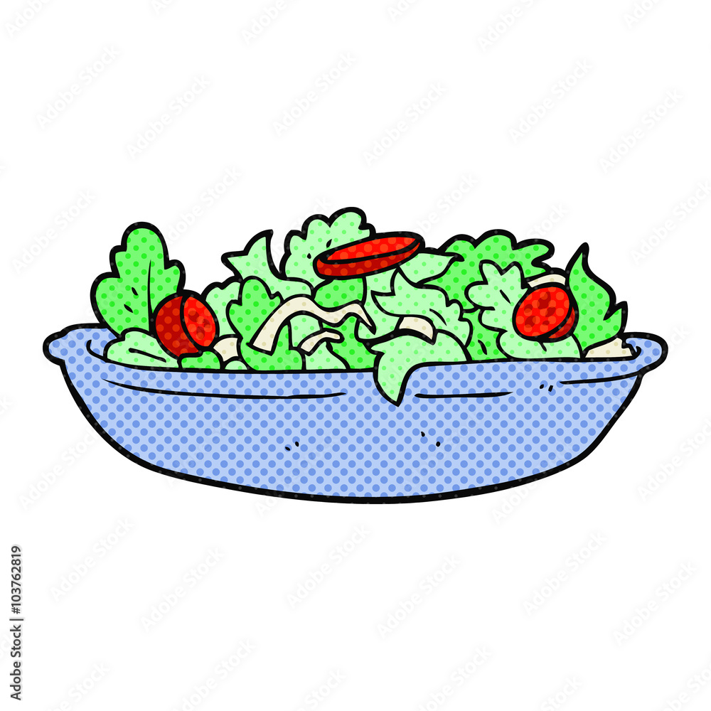 cartoon salad Stock Vector | Adobe Stock