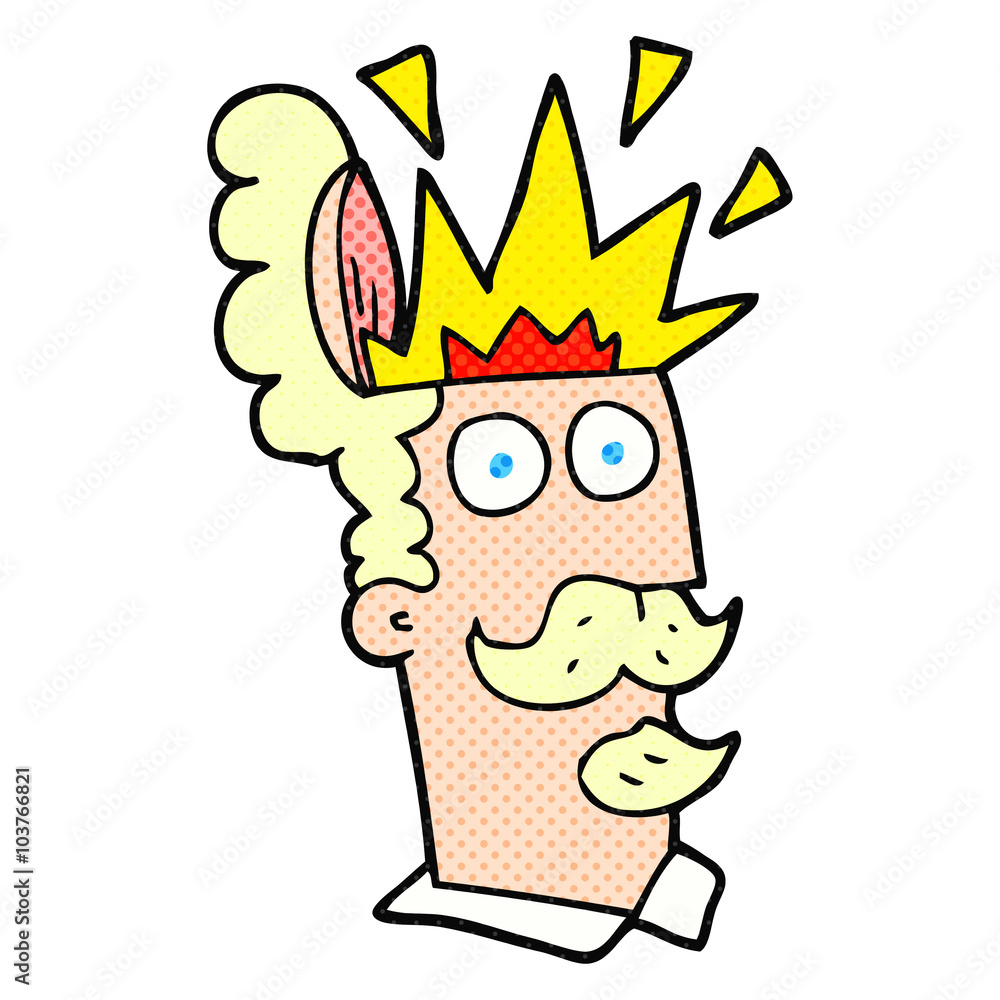 cartoon man with exploding head Stock Vector | Adobe Stock