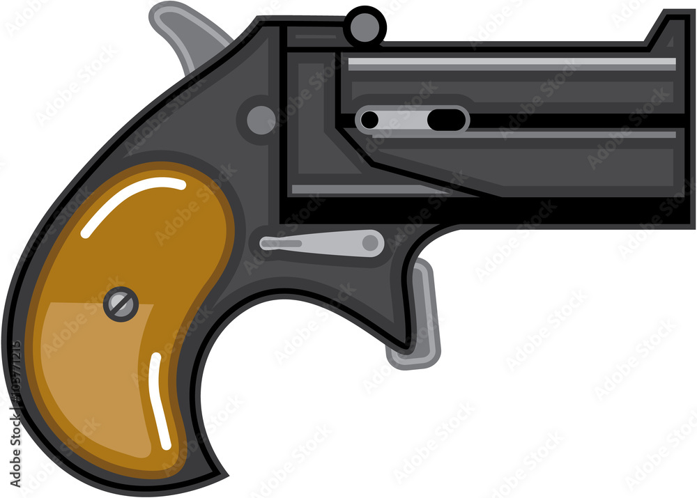 Derringer gun Vector Stock Vector | Adobe Stock