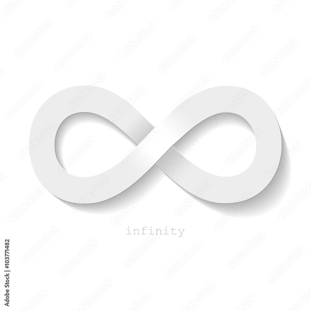 Infinity symbol on a white background. Stock Vector | Adobe Stock