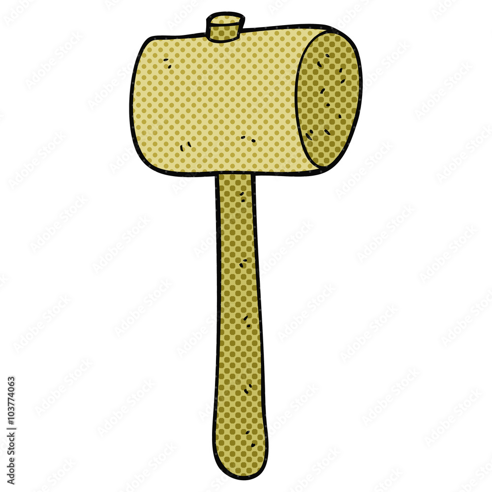 cartoon wooden mallet Stock Vector | Adobe Stock