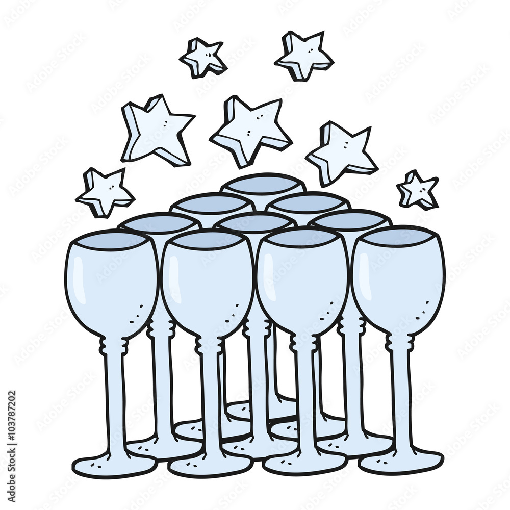 cartoon wine glasses Stock Vector | Adobe Stock