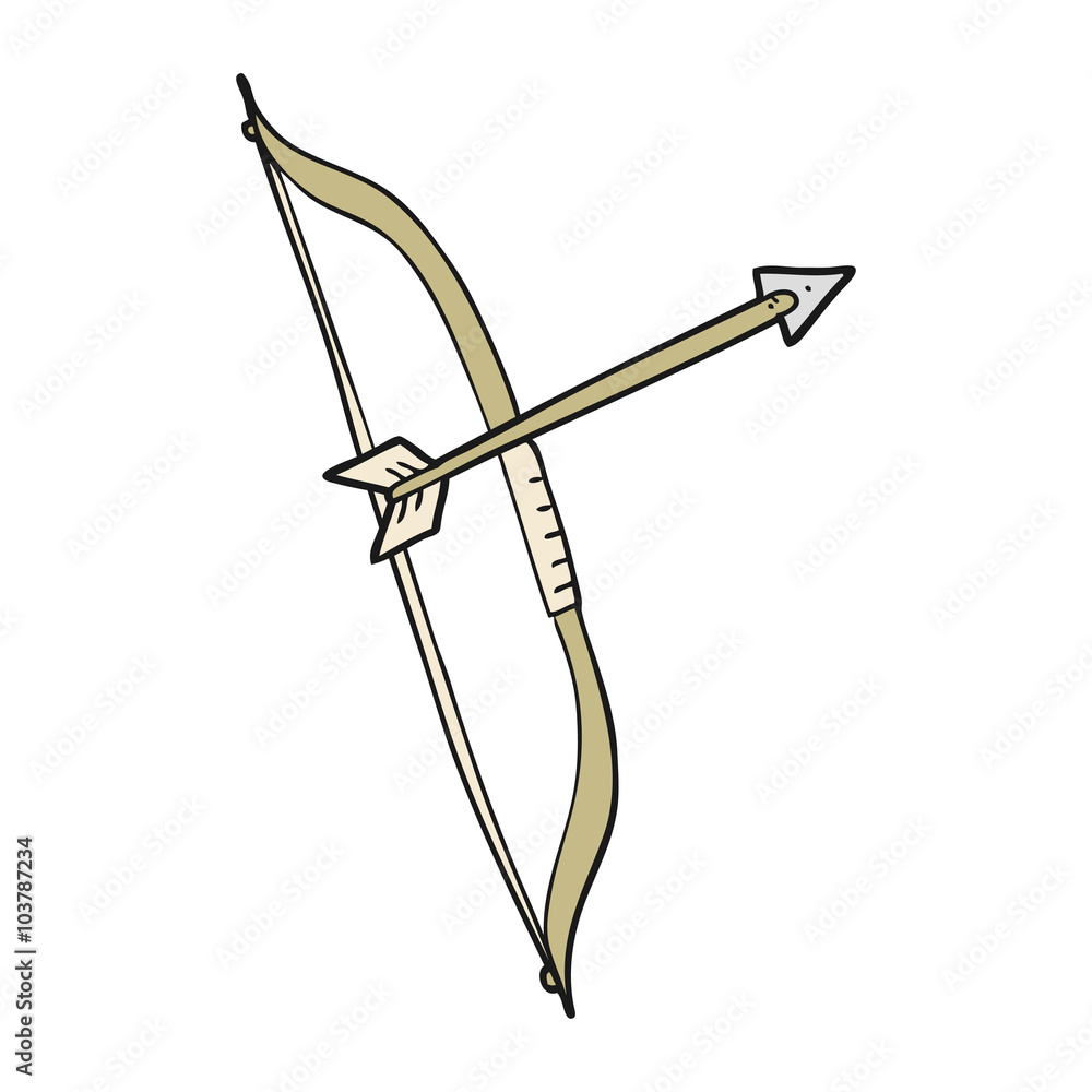 cartoon bow and arrow Stock Vector | Adobe Stock