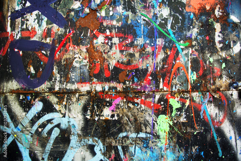 Random background collage paint texture on wall Stock Photo | Adobe Stock