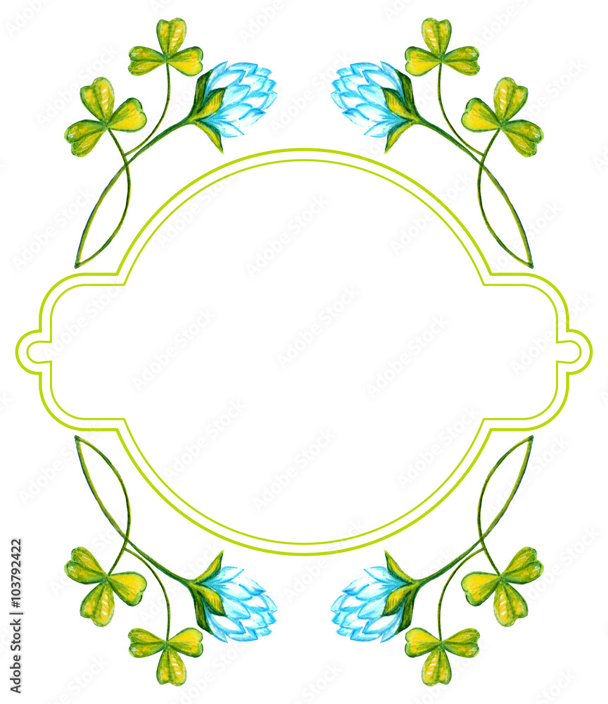 Clipart floral round frame, border. Stock Illustration | Adobe Stock