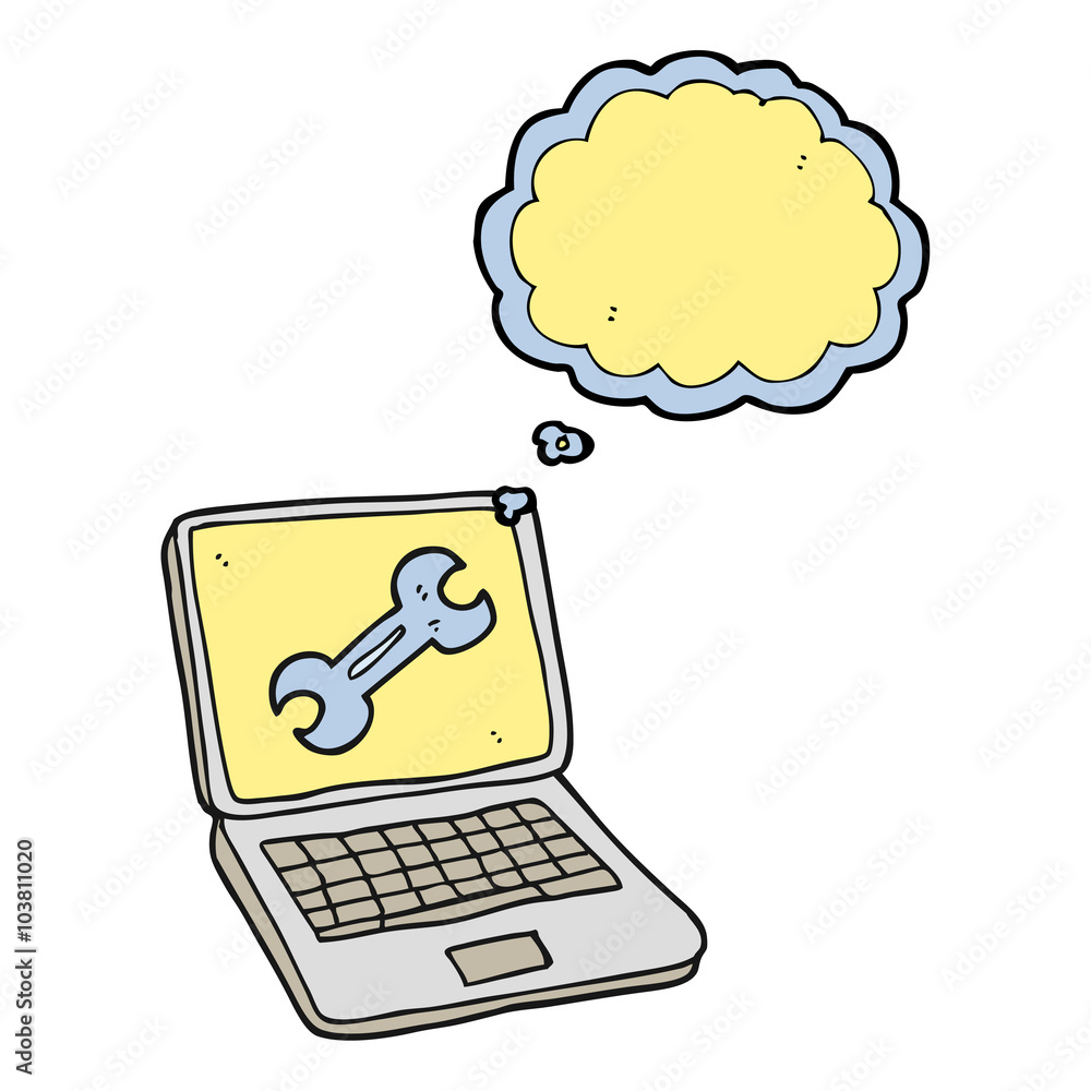 Cartoon Laptop Screen