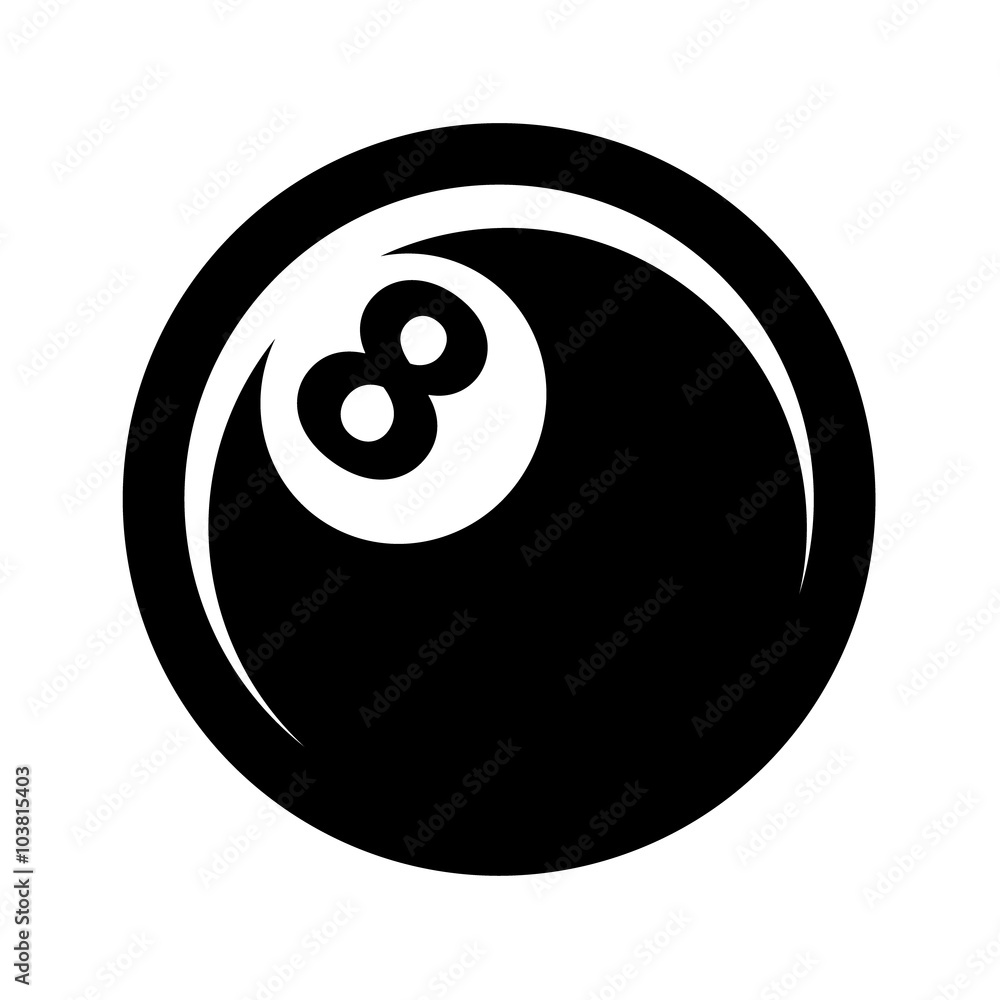Eight Ball Icon Stock Vector | Adobe Stock