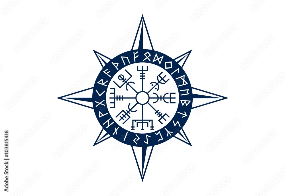 Vegvisir Compass Stock Vector | Adobe Stock
