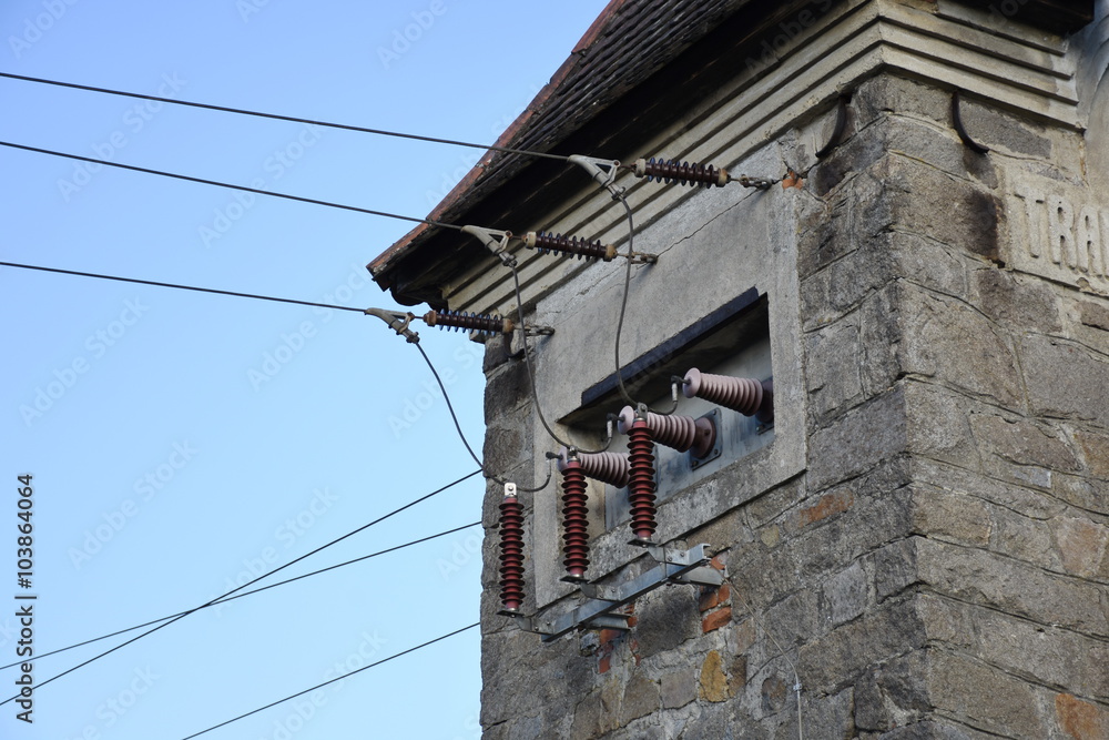 Ried in der Riedmark, Trafostation, Transformator, 1922, Trafo, Turm ...