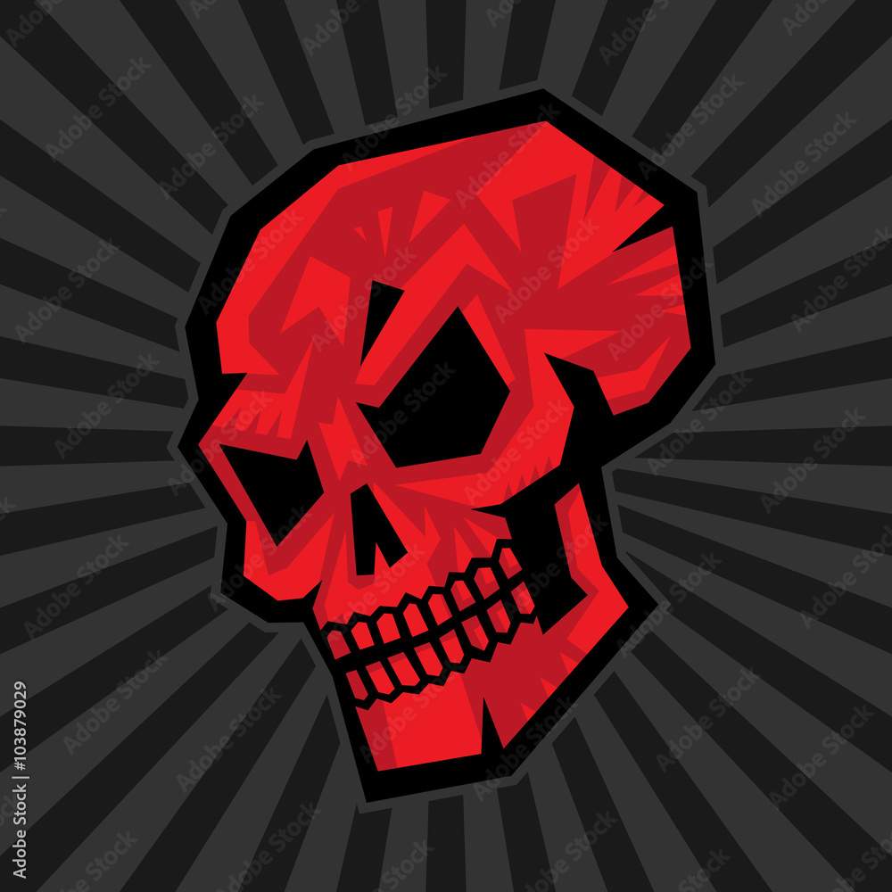 Skull Vector Icon Stock Vector | Adobe Stock