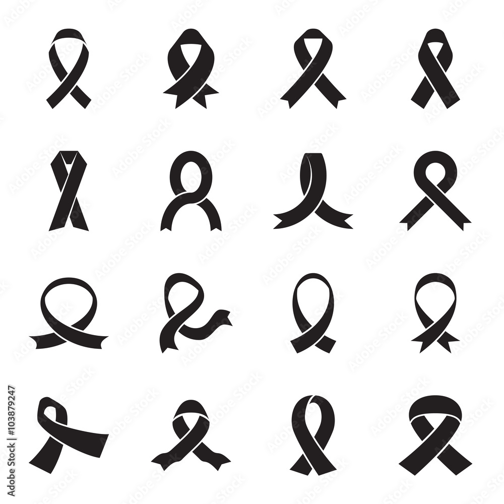 Awareness ribbon icons. Vector illustration Stock Vector | Adobe Stock