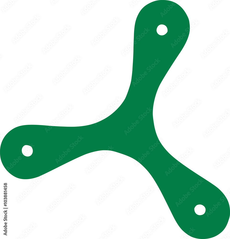 Green sports boomerang vector de Stock | Adobe Stock