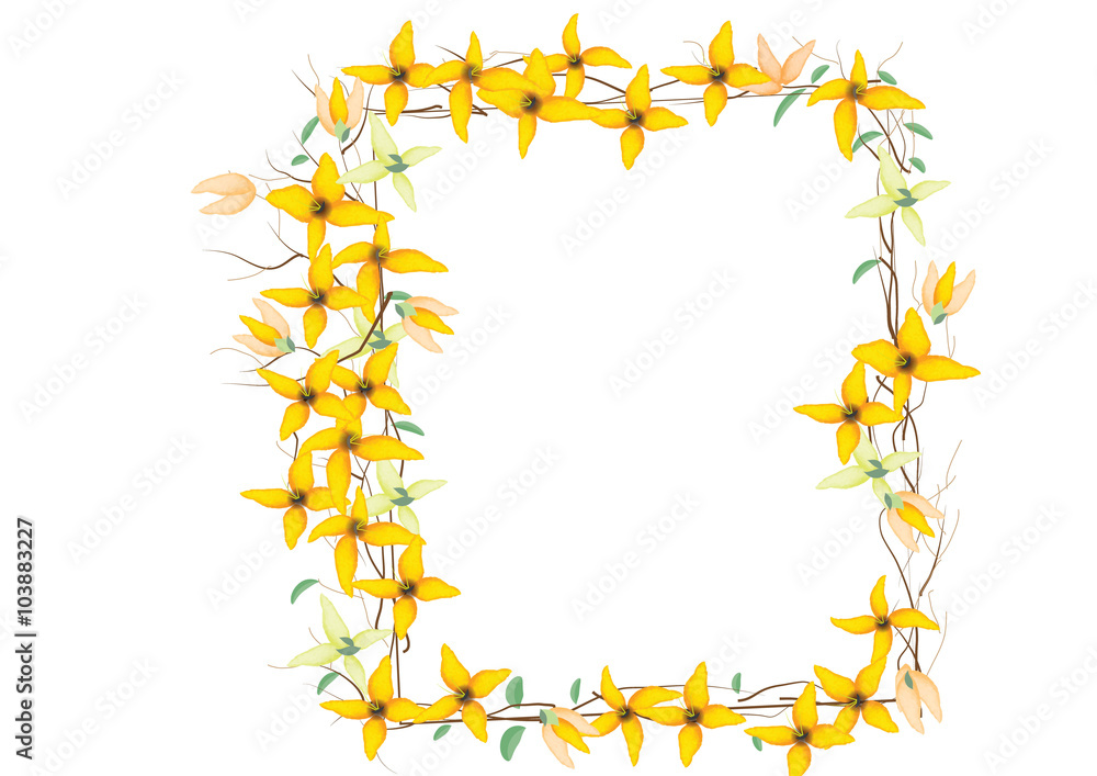 Yellow Flower Border Clip Art