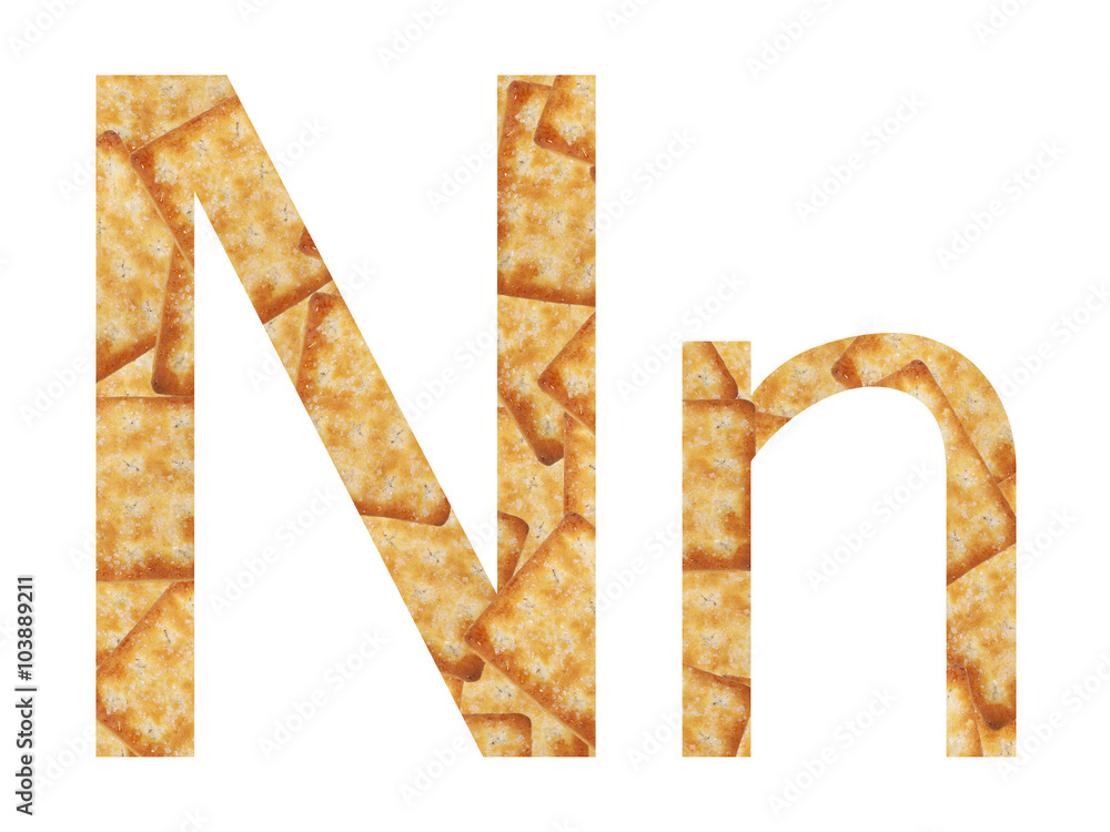 Perspective unique letter "N" capital letter and lowercase. Alphabet N ...