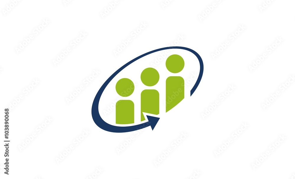 team work people group arrow logo Stock Vector | Adobe Stock