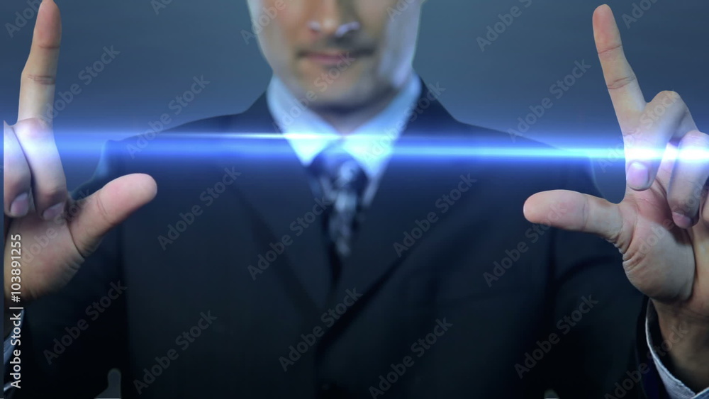 Logo Male fingers creates a light Stock Video | Adobe Stock