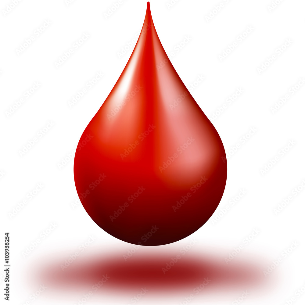 drop of blood /drop of blood in white background Stock Illustration ...