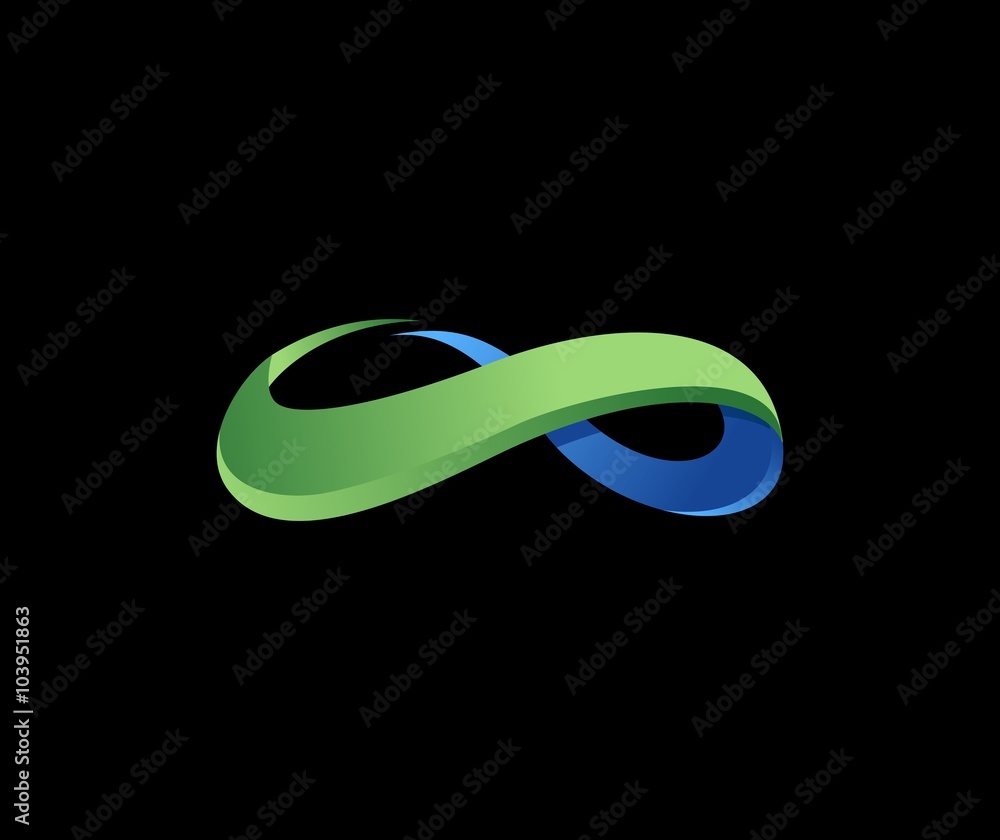 Infinity logo Stock Vector | Adobe Stock