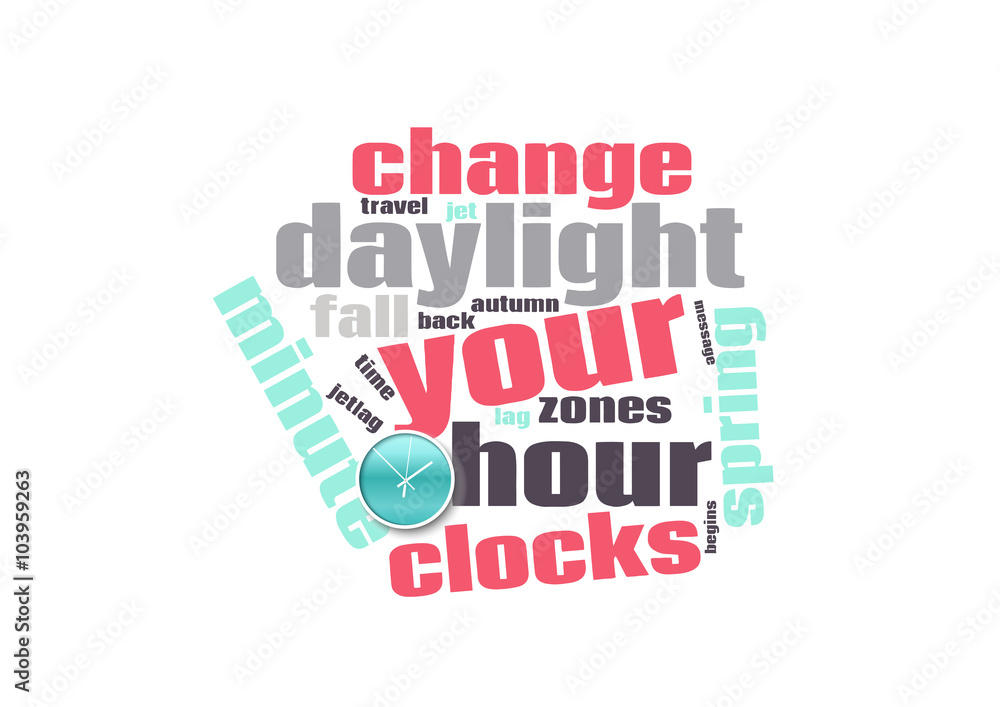 Change your clocks message for Daylight Saving Time. Vector ...
