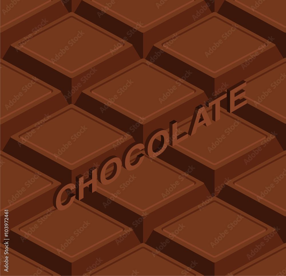 Milk Chocolate Bar Seamless Pattern : Vector Illustration Stock Vector ...