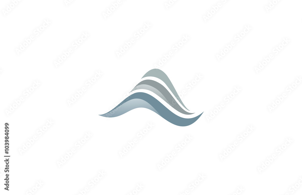 line wave triangle logo Stock Vector | Adobe Stock