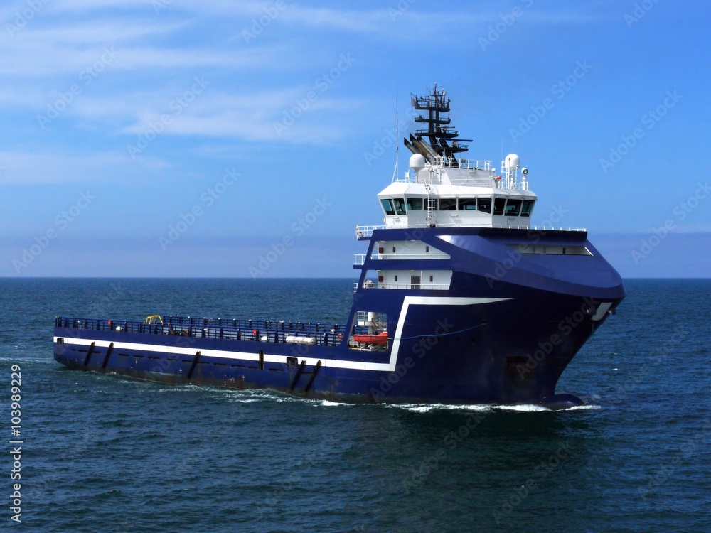 Poster Offshore Supply Ship M, Offshore Supply Vessel underway at sea ...