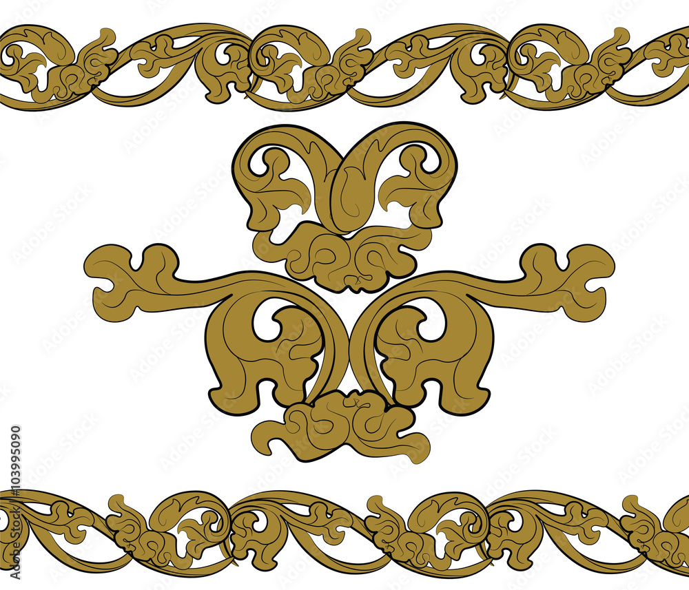 Classic royal style ornament pattern. Vector Stock Vector | Adobe Stock