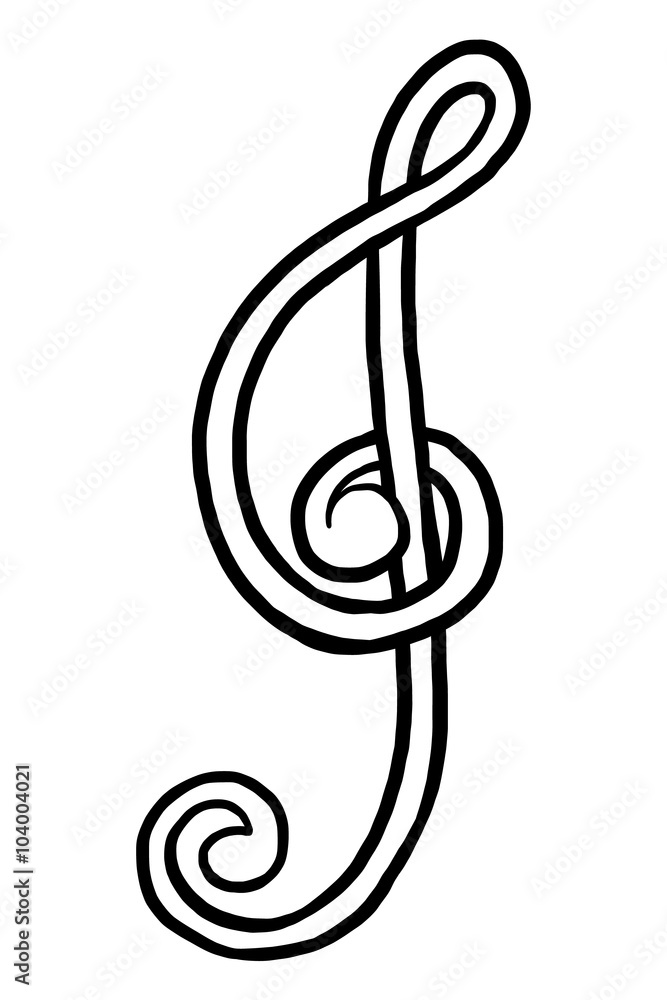 sol key / cartoon vector and illustration, black and white, hand drawn ...